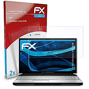 atFoliX Screen Protection Film Compatible with Dell Alienware Area-51M Screen Protector, Ultra-Clear FX Protective Film (2X)