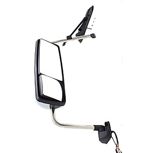 Kool Vue Driver & Passenger Side Power Heated Mirrors for International ProStar 2008-2017 With Signal Light Chrome Tractor Truck - Long Conventional