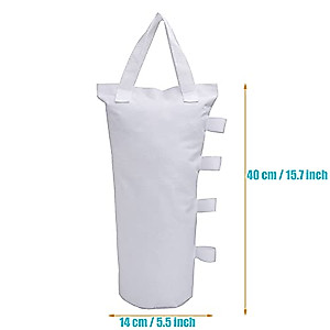 Ikerall Canopy Weights Bag Leg Weight for Pop up Canopy Tent, Sand Bags for Patio Umbrella Instant Outdoor Sun Shelter (4 Pack - White)