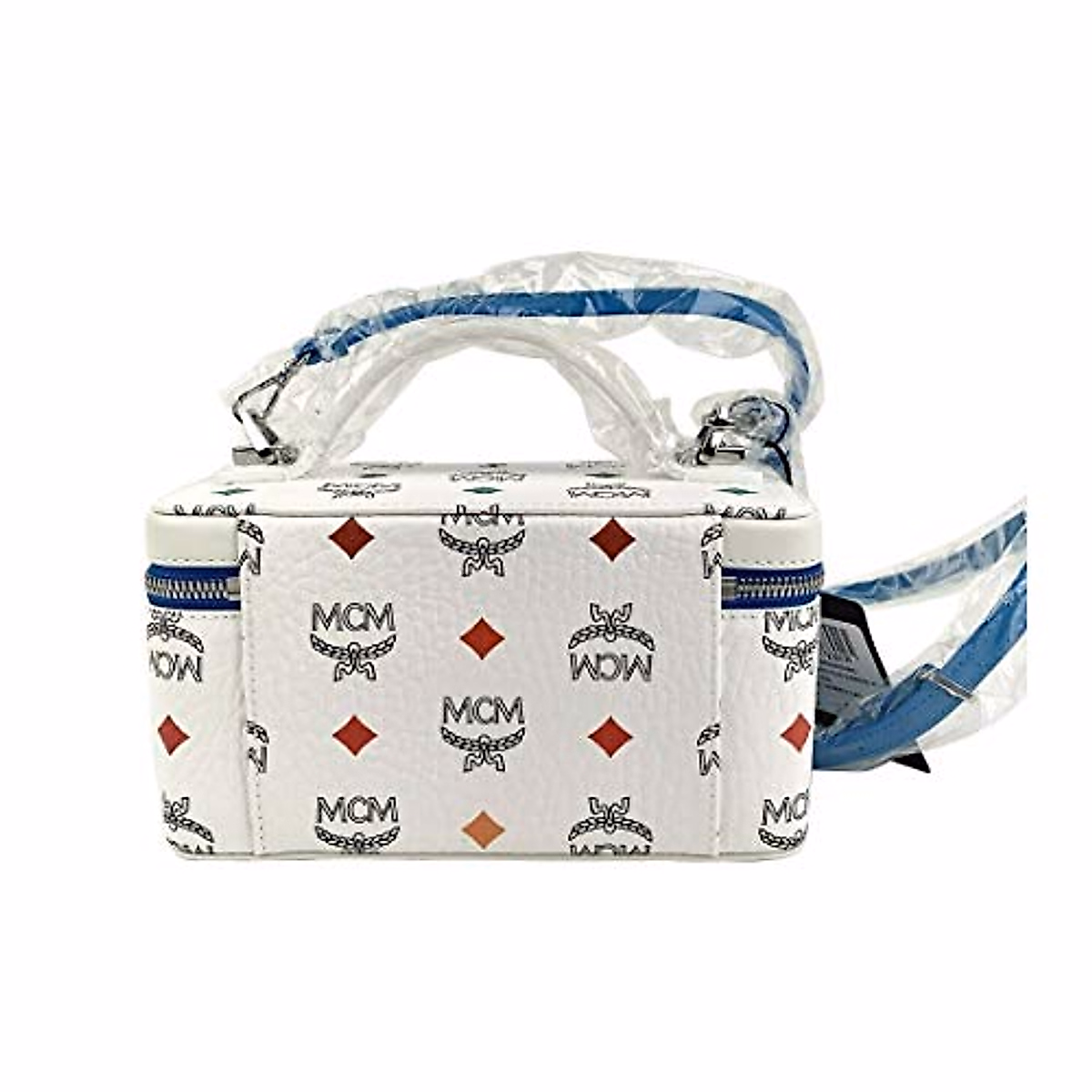 MCM Women's White Rockstar Rainbow Spectrum Visetos Vanity Case Box Bag MYZ9SSV60WA