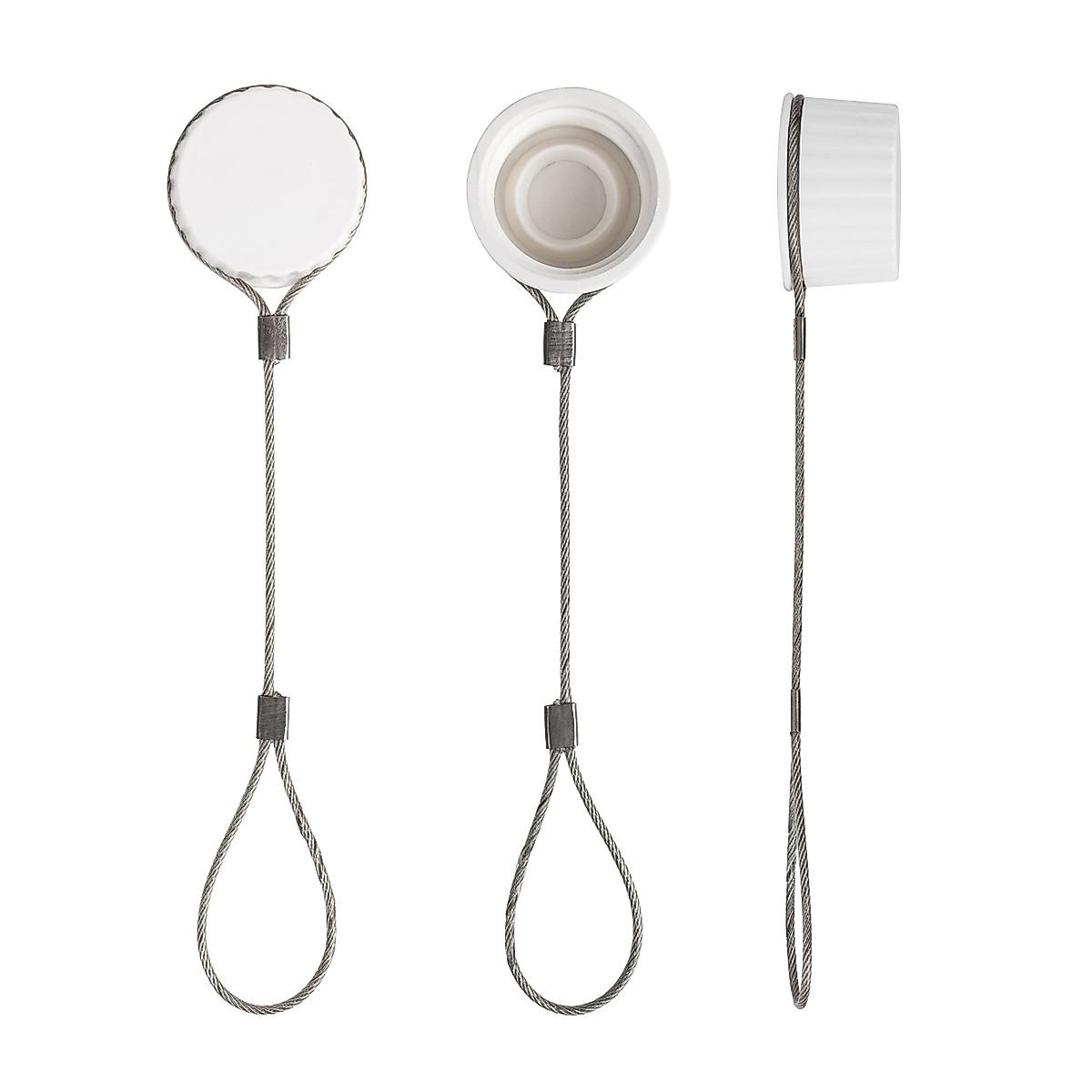 Threaded caps with Stainless tetherDrain Plug Caps for Igloo,Threaded Drain caps for Cooler,Set of 2