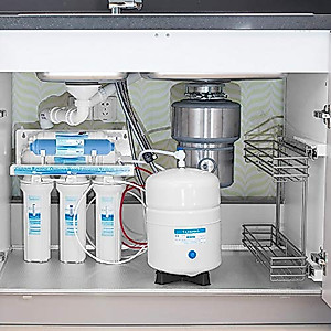 Geekpure 6-Stage Reverse Osmosis RO Drinking Water Filter System with DI Filter TDS to 0-75 GPD