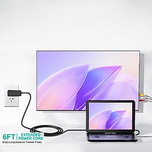 HKY 9V Universal Power Adapter with 7 DC Plugs Fits All Brands Portable DVD Player DBPOWER Sylvania Philips RCA Sony Panasonic Insignia Axion Durabrand LG Toshiba Disney Accurian Audiovox Trutech