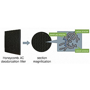 Rabbit Air Genuine BioGS AC Charcoal Filter Replacement (for: SPA-421A and SPA-582A)