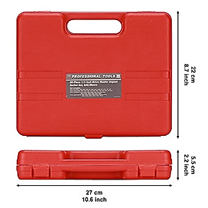 Mayouko 50PCS 1/4 Inch Drive Master Impact Socket Set,Metric/SAE,Deep/Shallow,6 Point,CR-V, 5/32 Inch - 9/16 Inch, 4mm - 15mm.