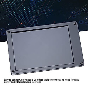 Oumefar IPS Secondary Screen, Brightness Adjustment Multi Theme PC Mini Monitor 3.5in for Computer Consumerelectronics