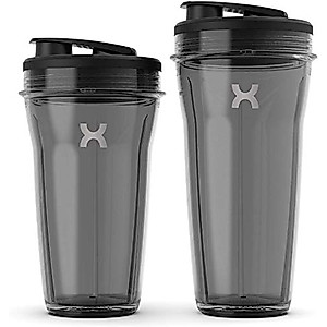 Promixx MiiXR X7 Personal Blender for Shakes and Smoothies - 8 Piece Set - with Performance Nutrition Protein Mixer X-Blade and Shaker Bottle Agitator, Smoothie Blender/Maker, Highly Efficient 700W