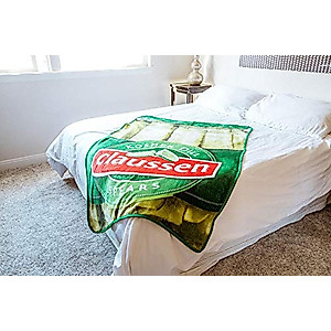 Claussen Kosher Dill Pickles Plush Throw Blanket | Cozy Sherpa Wrap Covering for Sofa, Bed | Super Soft Lightweight Fleece Blanket | Geeky Home Decor | 45 x 60 Inches
