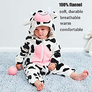 Baby Cow Costumes Unisex Toddler Onesie Halloween Dress Up Romper 18-24 Months