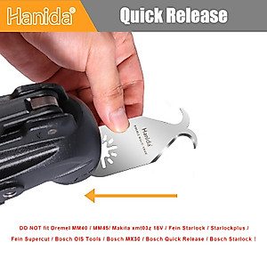 Hanida 3 Pcs Oscillating Saw Blades, Oscillating Multi Tool Hook Knife Blades, Multitool Blades for Cutting Roofing Shingles, PVC Carpet, Cardboard, fit Dewalt Milwaukee Rockwell Bosch Dremel Ryobi