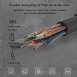 RevoNext QT5 in Ear Monitor Dual Driver Earbuds Wired HiFi Stereo Wired Headphones Noise Isolating Metal Shell Ear Monitors Musicians with MMCX Detachable Cables Audiophile Earphones