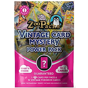 Zoo Packs TCG Vintage 1999 10 Card Lot - 1 1ST Edition Stamped Card Per Pack Guaranteed!