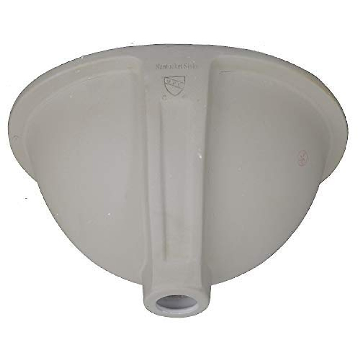 Nantucket Sinks UM-13x10-W 13-Inch by 10-Inch Oval Ceramic Undermount Vanity Sink, White