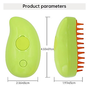 Cat Steam Brush for Shedding, 3 in 1 Cat Steamy Brush - Cat Hair Brush/Bath Brush/Cat Massager for Indoor Cats, Misty Brush Cat Comb with Steam, Multifunctional Pet Steaming Brush