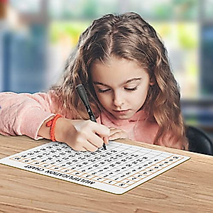 Dry Erase Division Multiplication Chart Whiteboard & Division practice white board Double Sided Times Table Math Manipulatives White Board for Kids Students Classroom and Home Mini Whiteboard Lapboard