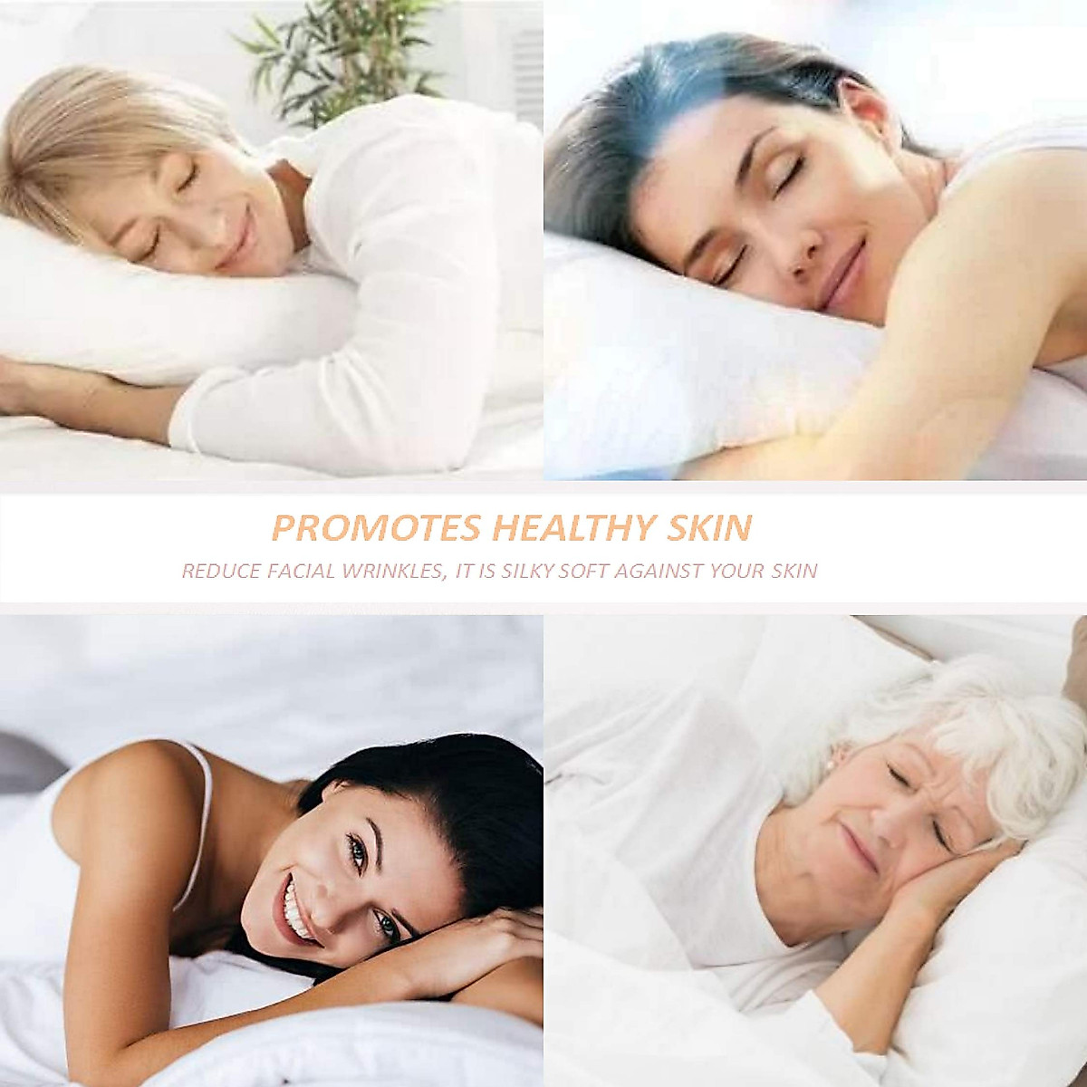 Victivic 100% Silk Pillow Cases 2 Pack, Mulberry Silk Pillowcase for Hair and Skin with Hidden Zipper, Soft Breathable Smooth Cooling Silk Pillowcase for Sleeping Women (Purple, Standard)