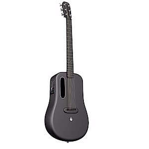 LAVA ME 3 38" Carbon Fiber Lightweight Guitar for Right Hand with Effects Acoustic Guitar Soft | Support Wi-Fi Bluetooth | with Space Bag, Bundle with HogoR Guitar Pick
