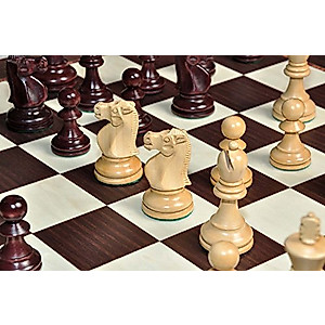 The House of Staunton The Reykjavik II Series Chess Set, Box & Board Combination - Purpleheart Gilded