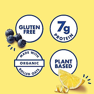 LUNA Mash-Ups - LemonZest + Blueberry Flavor - Gluten-Free - Non-GMO - 7-9g Protein - Made with Organic Oats - Low Glycemic - Whole Nutrition Snack Bars - 1.69 oz. (15 Count)