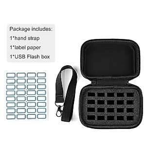 Flash Drive Case USB Case Organizer TATMOHIK USB Holder Thumb Drive Case Storage for USB Sticks, USB Storage Case, Jump Drive Case,USB Drive Pouch，USB Bag (Black/20 Slots)