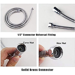 Bidet Toilet Spray Set with Shower Diverter Valve-Handheld Bidet Attachment for Toilet Sprayer Kit-Bathroom Hand Held Muslim Shower for Self Cleaning-Baby Cloth Diaper Sprayer Set