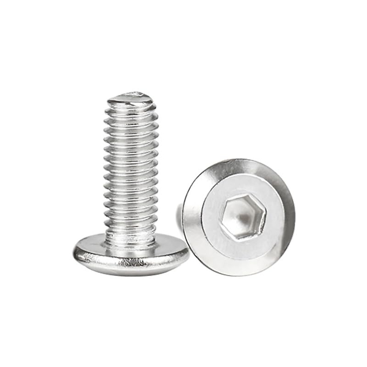 10pcs 304 Stainless Steel chamfered Hexagon Socket Head Screws Flat Head Screws Round Head Bolts hex Socket Head Screws Hexagon Socket Screws (Size : M5*12)