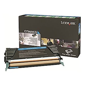 Lexmark C734A1CG Cyan Return Program Toner Cartridge