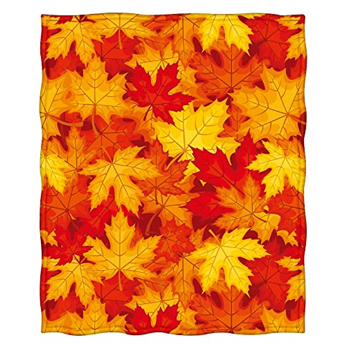 Levens Maple Leaves Blanket Gifts for Women Girls Boys, Autumn Fall Maple Leaf Decoration for Home Bedroom Crib Thanksgiving Day Halloween, Super Soft Cozy Smooth Lightweight Throw Blankets 50"x60"