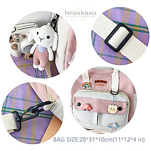 Cute Bags Kawaii Backpack Messenger Bag For School,Aesthetic Backpacks Multifunction Laptop Japanese Ita for Teen Girls Kids Lunch Totes