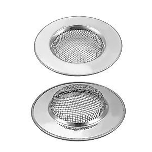 Juvielich Stainless Steel Sink Strainer-2.56" Diameter Rim Mesh Strainer Fine Mesh Perfect for Kitchen Sink/Bathroom Bathtub Wash basin Floor drain balcony Drain Hole Hair Catcher 2Pcs