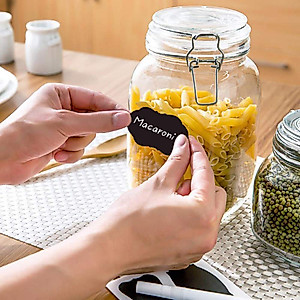 173 Pack Premium Chalkboard Label Stickers Bulk with 2 Chalk Markers, Reusable, Removable, and Waterproof Food Labels for Kitchen and Pantry Containers, Mason Jars, Kids' Bottles, and Storage Bins