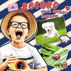 Kids Camera, Christmas Birthday Gifts for Boys Age 3-9, HD Digital Video Cameras for Toddler, Portable Toy for 3 4 5 6 7 8 Year Old Boy with 32GB SD Card