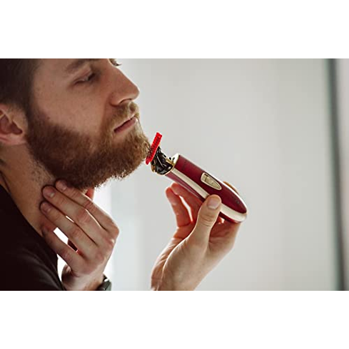 Supreme Trimmer Hair Trimmer ST5220 Beard Trimmer for Men, Professional Barber Liner Cordless Hair Clipper – Red T-Shaper Li