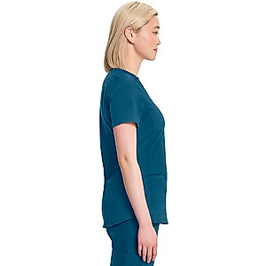 Cherokee Infinity Women Scrubs Top V-Neck CK865A, M, Caribbean Blue