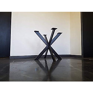 Metal Table base, Cross-X Style - Any Size and Color