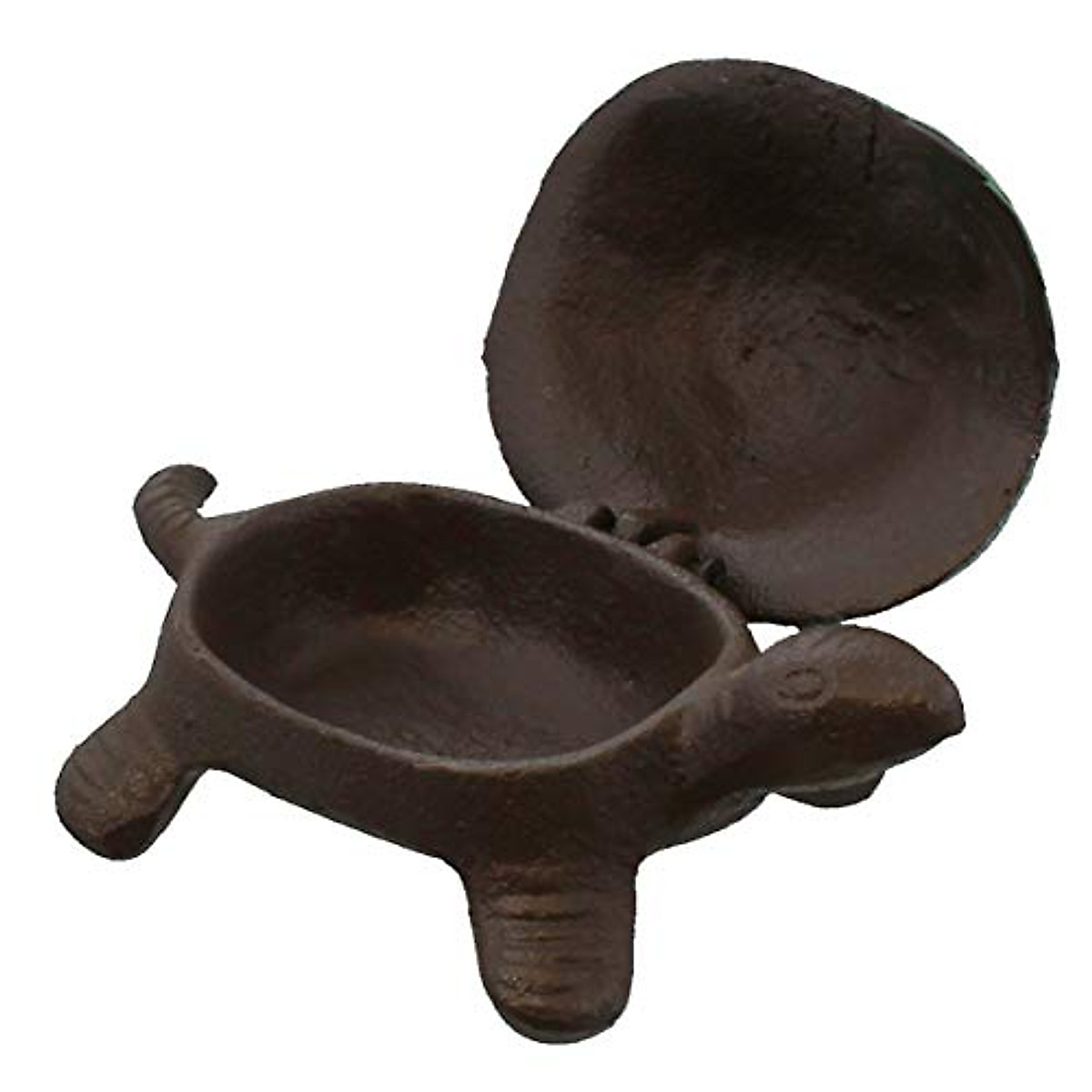 Top Brass Turtle Key Hider Figurine - Cast Iron Garden Statue with Secret Compartment - Indoor / Outdoor