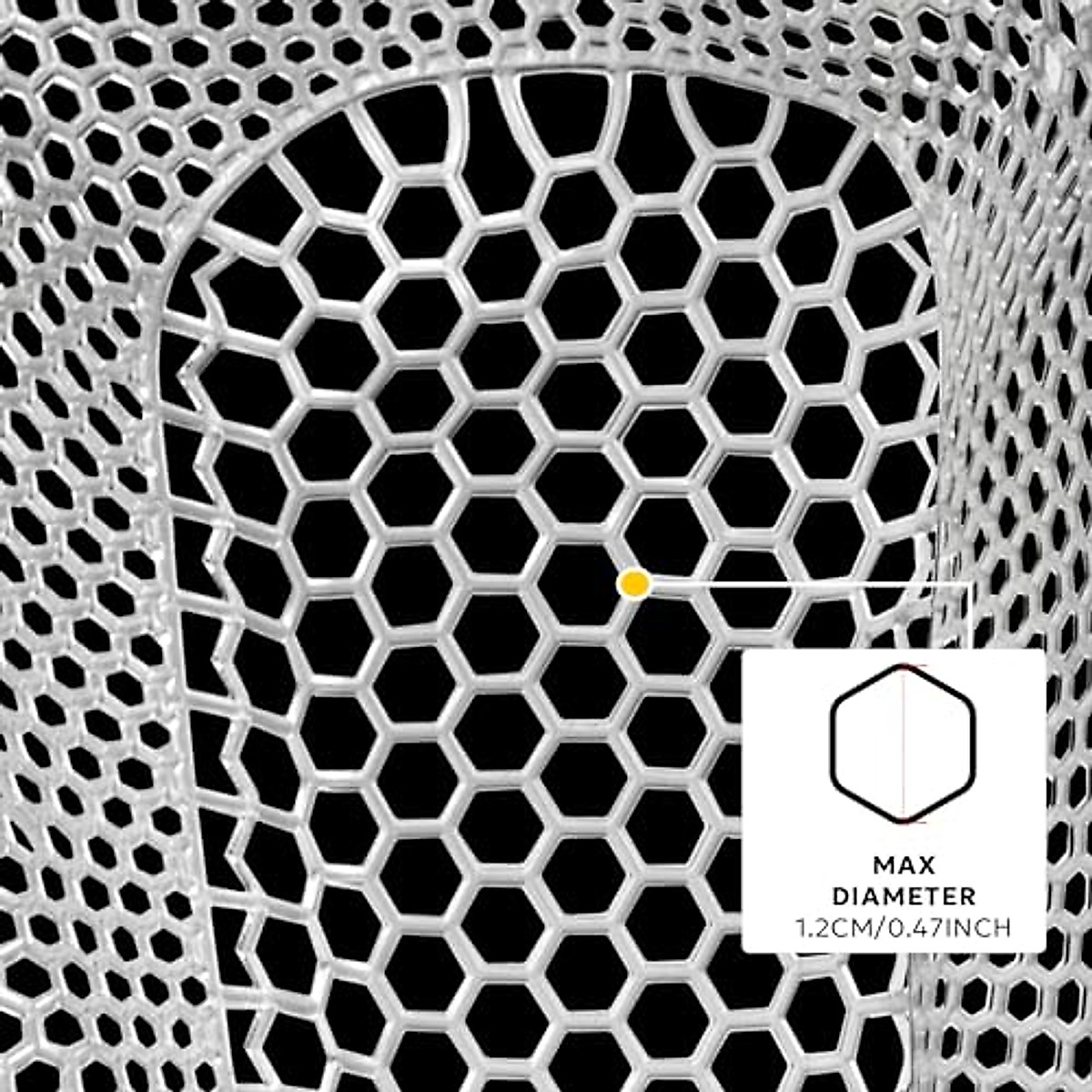 SF Fly Fishing Landing Soft Rubber Mesh Trout Catch and Release Net with Black Magnetic Net Release Combo Kit (Clear A Combo Small Holes)