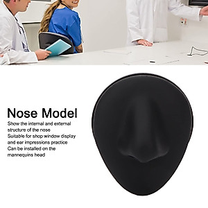 Silicone Nose Model, Simulated Black Nose Model for Acupuncture Teaching Instructions Jewelry Display