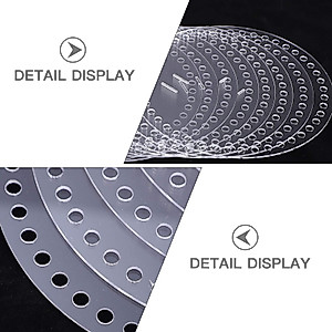 EXCEART Woven Baskets Braid Tool Acrylic Board Bag 8pcs Plastic Canvas Sheet for Eembroidery Yarn Crafting DIY Handmade Materials (Round) Braid Tool Knitting Tools Round Basket