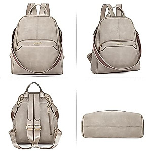 CLUCI Backpack Purse for Women Leather Convertible Bookbag Purses Travel Ladies Designer Daypack Shoulder Bags