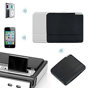 30 Pin Bluetooth Receiver Adapter for iPod iPhone iPad Speaker Dock Bluetooth A2DP Music Audio Receiver 30 Pin Compatible Bose iPod SoundDock (White)