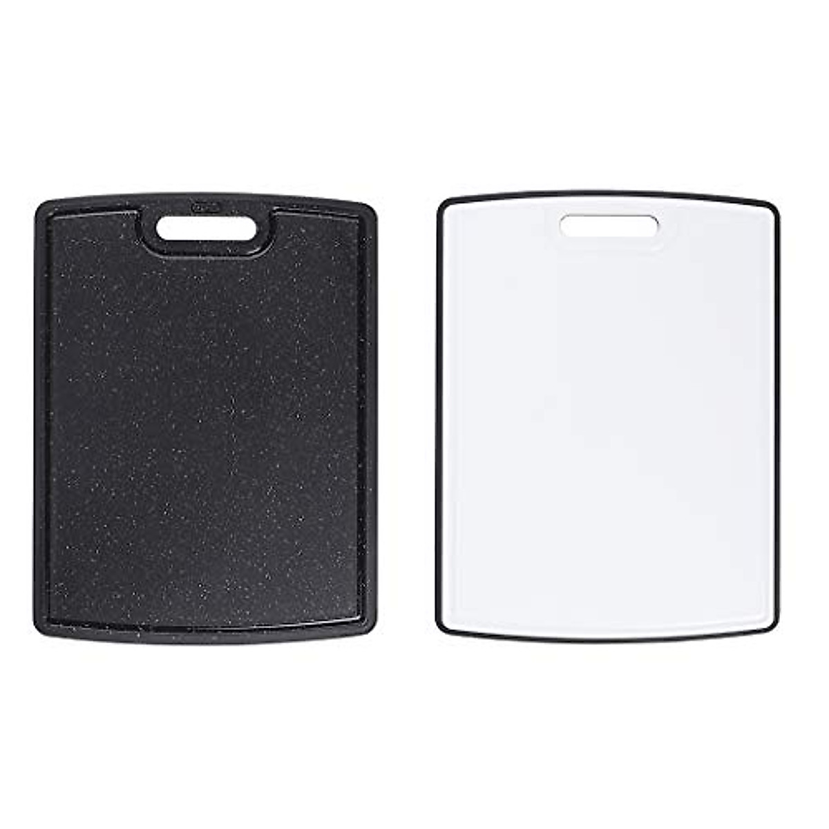 Dexas PolyDuO Reversible Cutting Board, 8.5 x 11 Inches, White and Midnight Granite