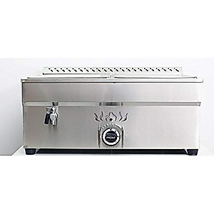 INTBUYING Propane Gas 4-Compartment Commercial Restaurant Cafe Catering Bain-Marie Buffet Sause Tabletop Desktop Countertop Food Warmer Steam Table