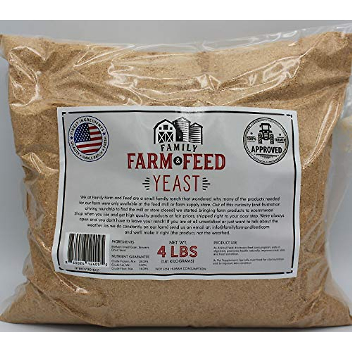 Family Farm and Feed | Brewers Yeast | Animal and Pet | Young and Adult | Granular | 4 Pounds