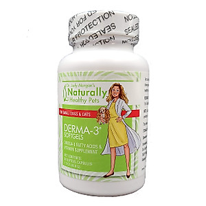 Dr. Judy Morgan's Naturally Healthy Pets Omega3 Fatty Acid Fish Oil Softgels Supplement for Dogs and Cats (Small)