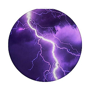 Purple Sky Blue Lightning Thunder Storm PopSockets Swappable PopGrip