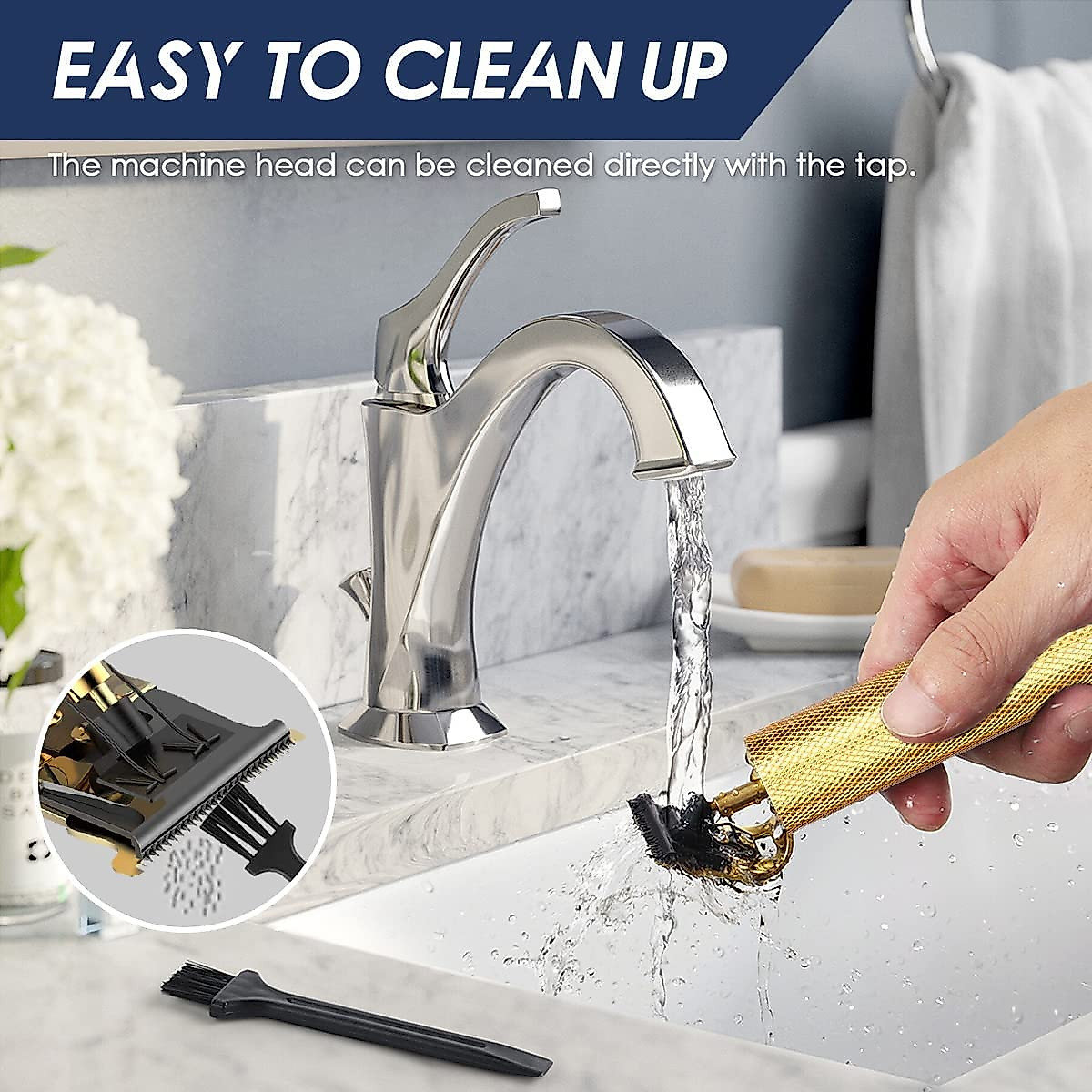 LEESION Hair Clippers for Men,Professional Hair Trimmer Cordless Hair Clipper Zero Gapped T-Blade Beard Trimmer, Hair Trimmer for Men Rechargeable Grooming Kit with Guide Combs Gifts for Men