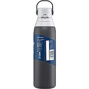 Brita Stainless Steel Premium Filtering Water Bottle, BPA-Free, Replaces 300 Plastic Water Bottles, Filter Lasts 2 Months or 40 Gallons, Includes 1 Filter, Kitchen Accessories, Carbon - 20 oz.
