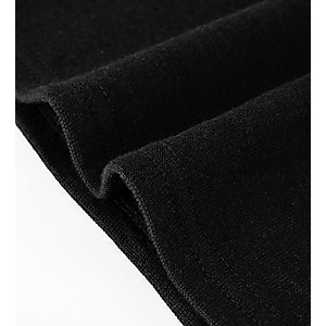 Villand 100% Merino Wool Neck Gaiter for Men and Women, Double Layer Seamless Neck Warmer for Skiing Cycling & Winter Sports (Black)