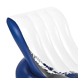 Intex Inflatable Floating Comfortable Recliner Lounges with Cup Holders (2 Pack)